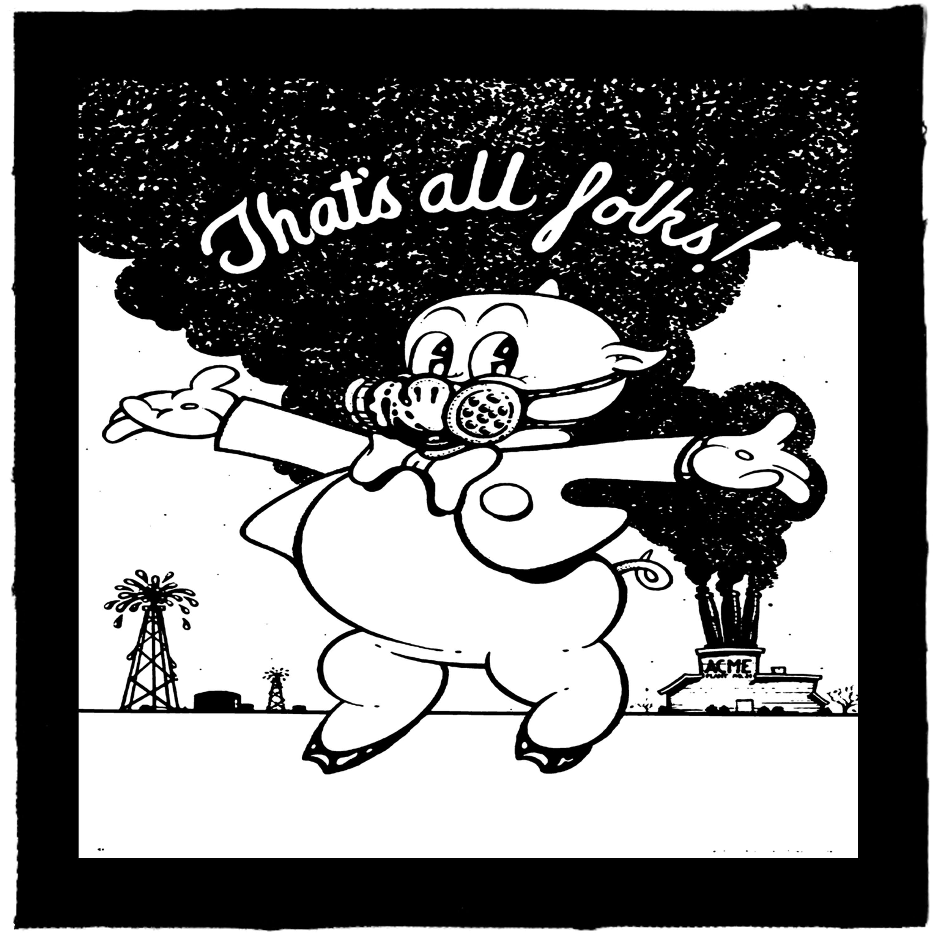 That's All Folks! Gas Mask Pig Punk Patch DIY Environmental Pollution ...