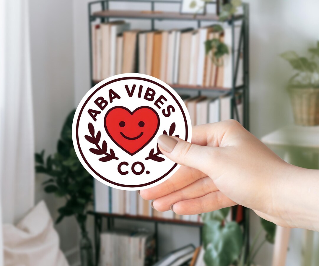 ABA Vibes Heart Kiss-cut Sticker for Behavioral Analysis, Behavior ...