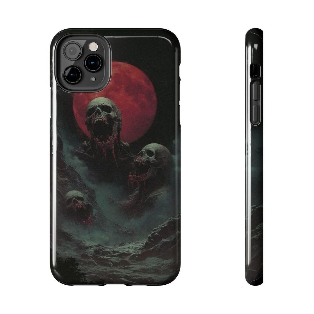 Gothic Horror Phone Case, Creepy Skull Design, Tough Phone Protector ...