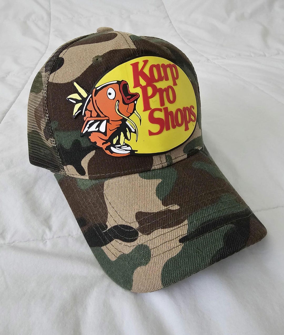 Custom Camouflage Trucker Hat "karp Pro Shops". One Size Fits All. - Etsy