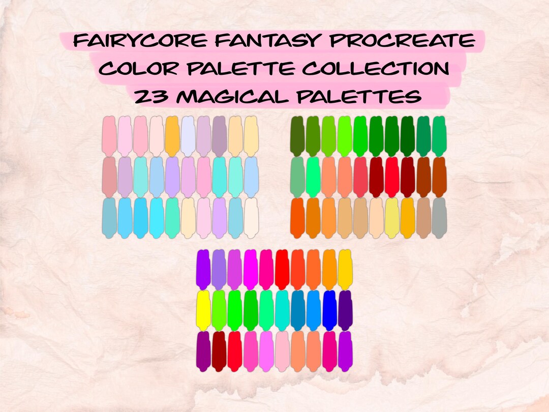 Ultimate Fairycore Fantasy Procreate Color Palette Collection | 23 ...
