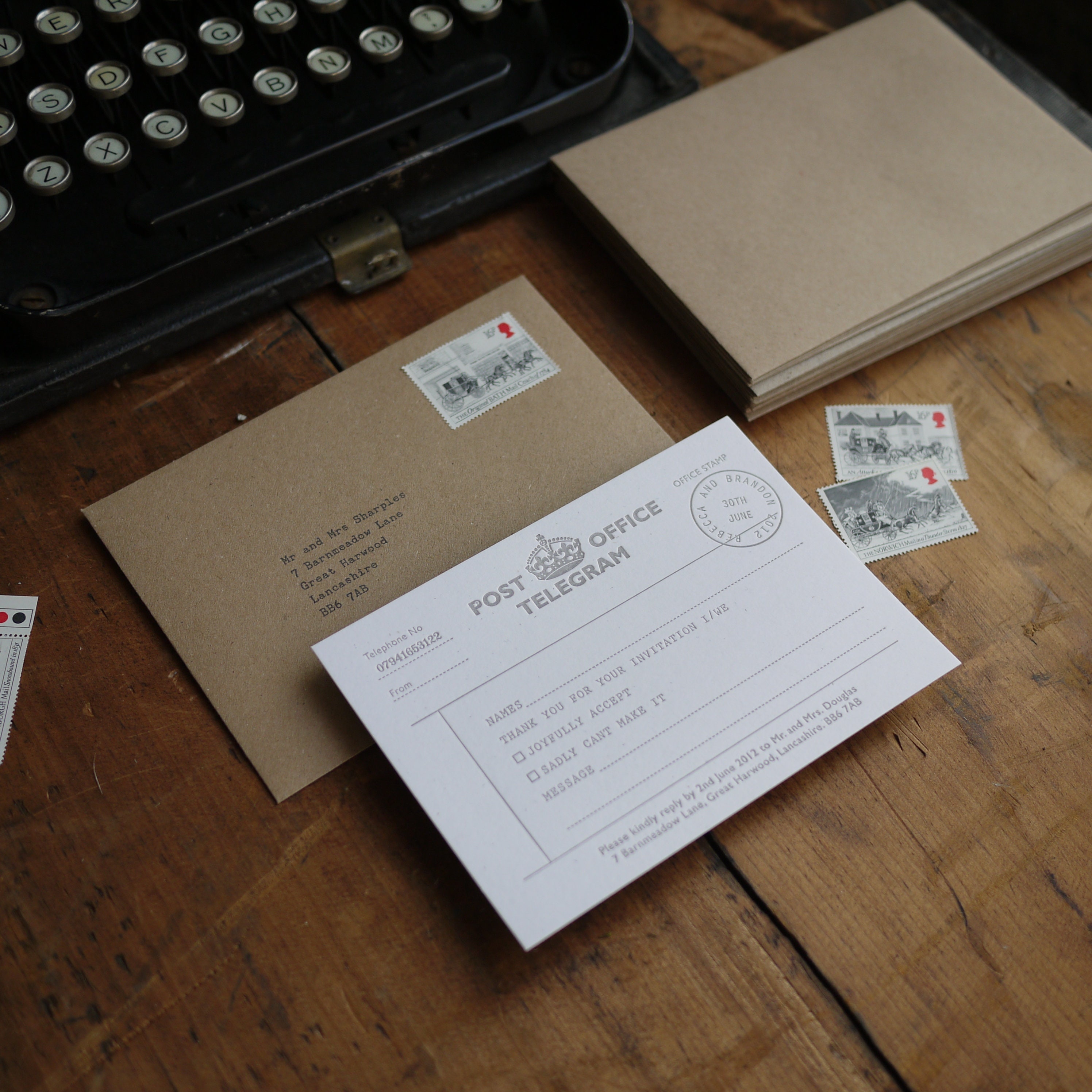 Vintage Telegram Save the Date SAMPLE | Etsy