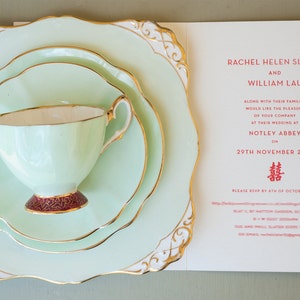 Joy Personalised Letterpress Wedding Invitations Double Happiness - Etsy