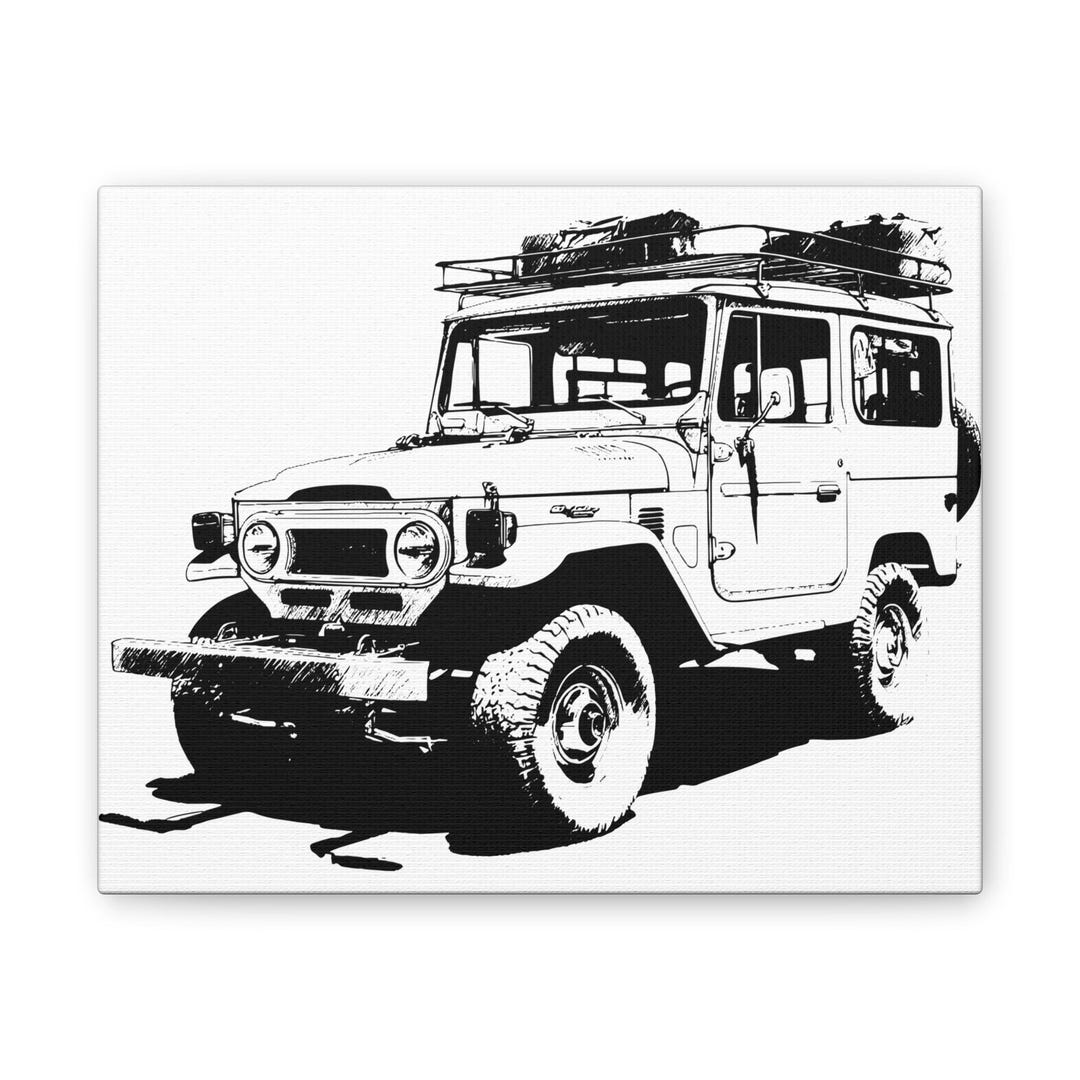 Retro Off-road Vehicle Canvas Print, Vintage Adventure Decor, Car ...