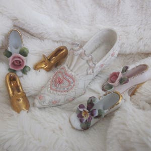 MINIATURE SHOE COLLECTION Bone China Rare - Etsy