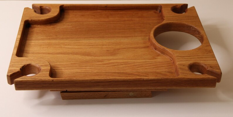 Oak Outdoor Wine Table Wood Serving Platter Picnic Table Cheese Board ...