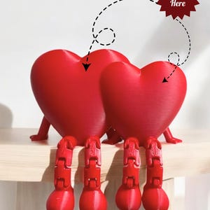 Personalized 3D Printed Heart Figurines, Custom Couple Name Gift - Etsy