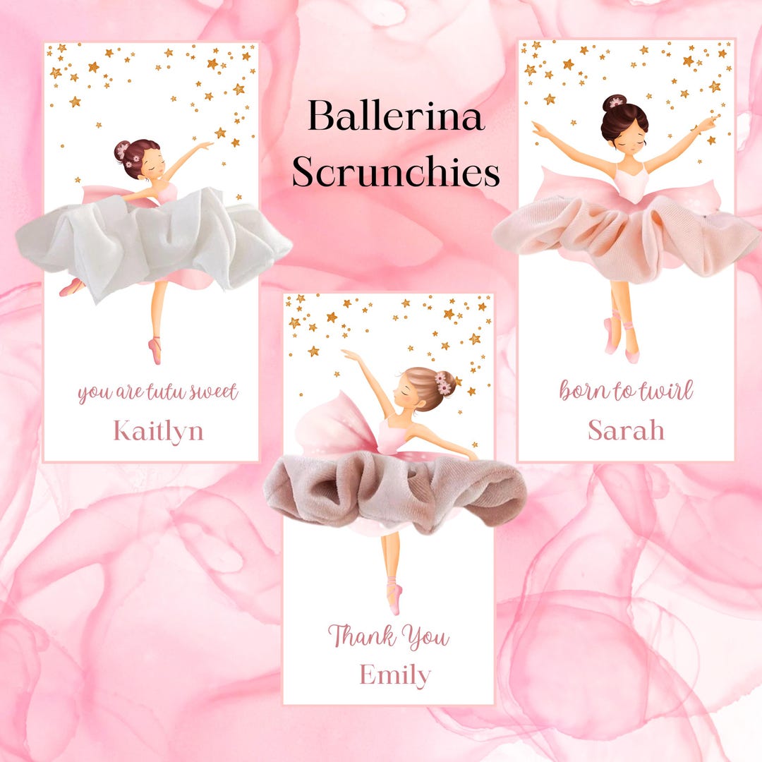 Personalized Ballerina Scrunchie Party Favors: Custom Dance Gift - Etsy