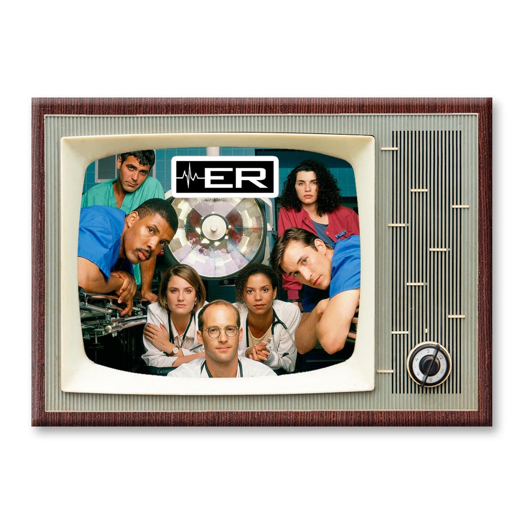 ER Classic TV Show Retro TV Fridge Magnet - Etsy