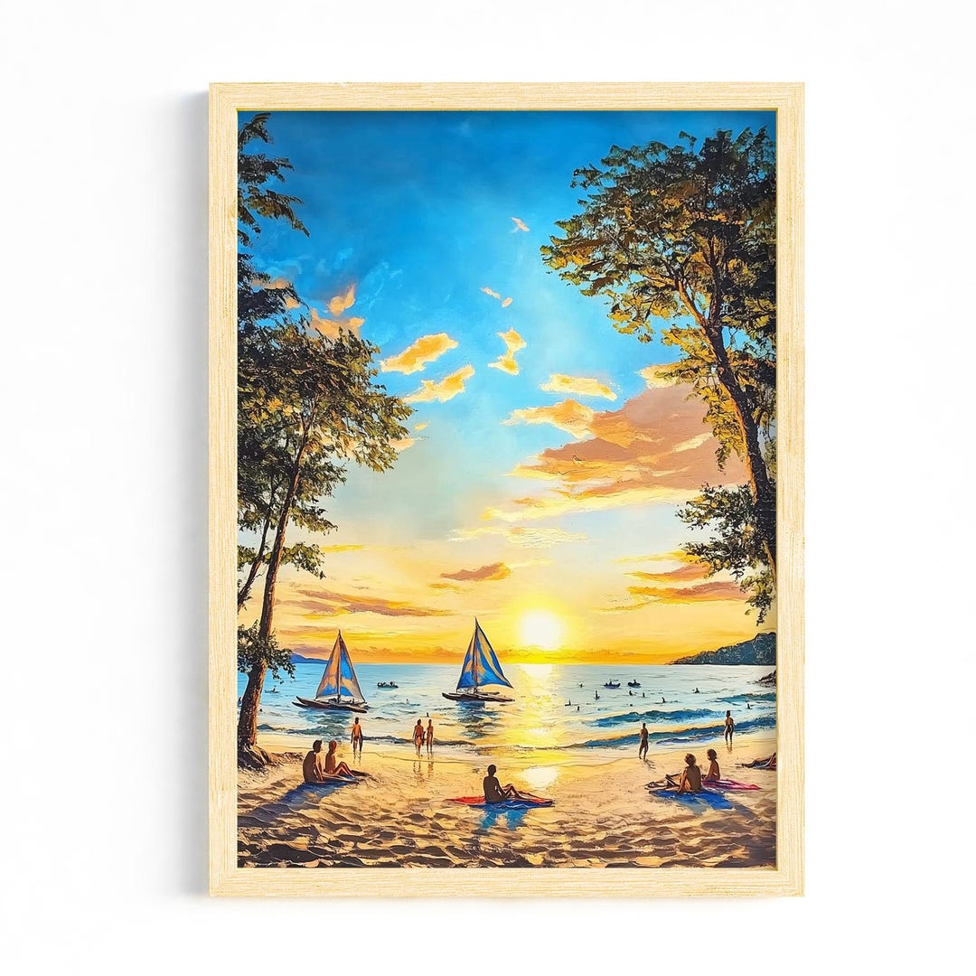 Beach Prints, Sunset Beach Wall Art, Printable Wall Art, Ocean Wall Art ...