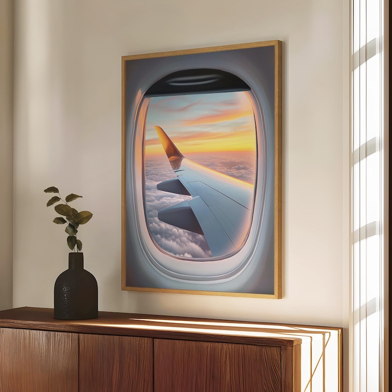 3 Set Travel Poster, Travel Wall Art, Airplane Window Seat Decor ...