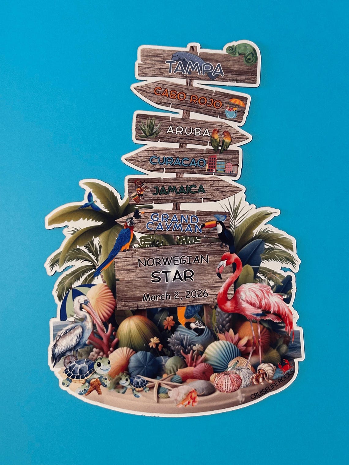 NCL Norwegian Cruise Door Tropical Itinerary Magnet - Etsy