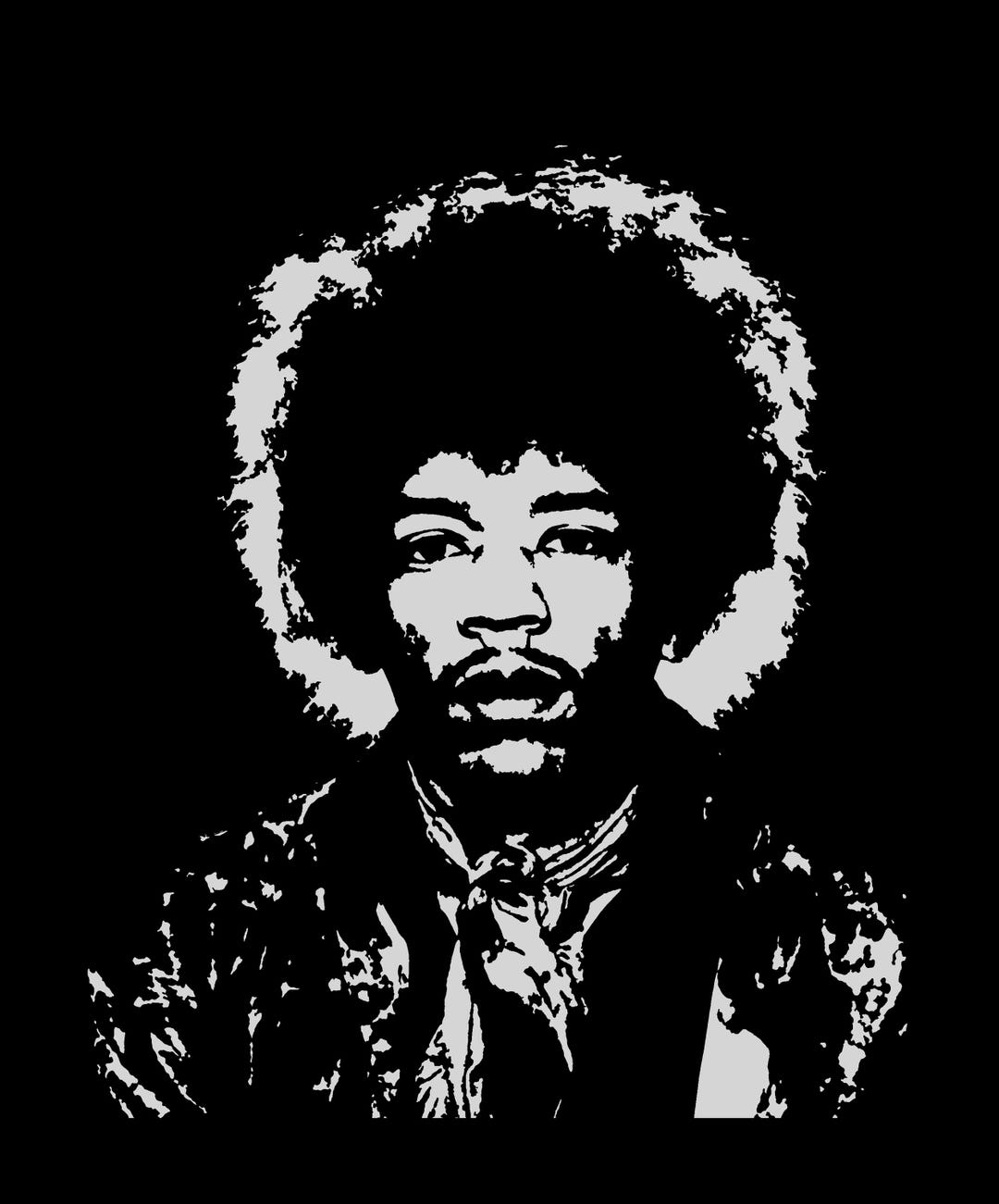 Jimi Hendrix 8 Layer Multilayer Stencil Cricut Files Spray Paint ...