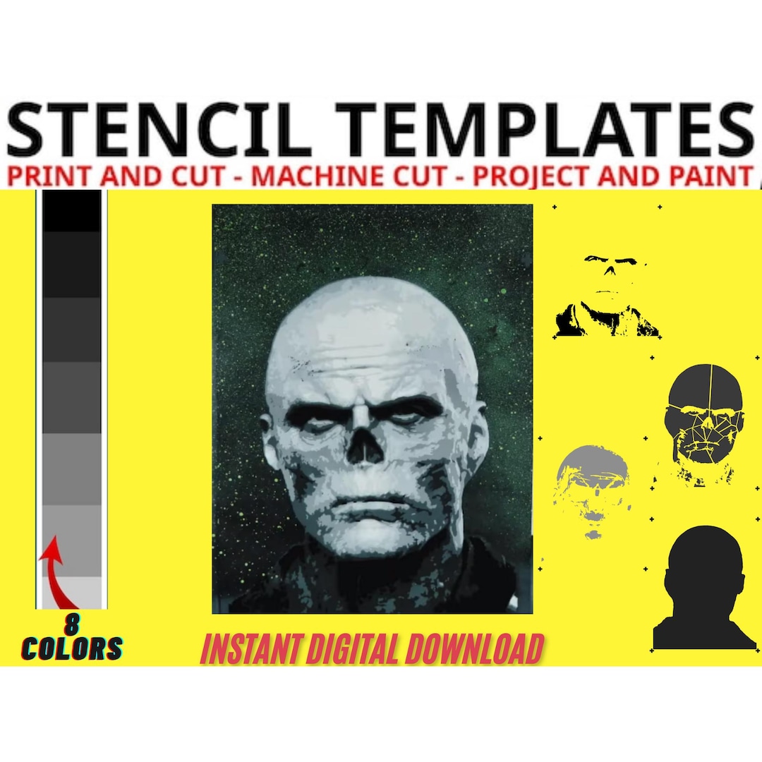 Multilayer Template Ghoul 8 Layers Cricut Files Spray Paint, Multilayer ...