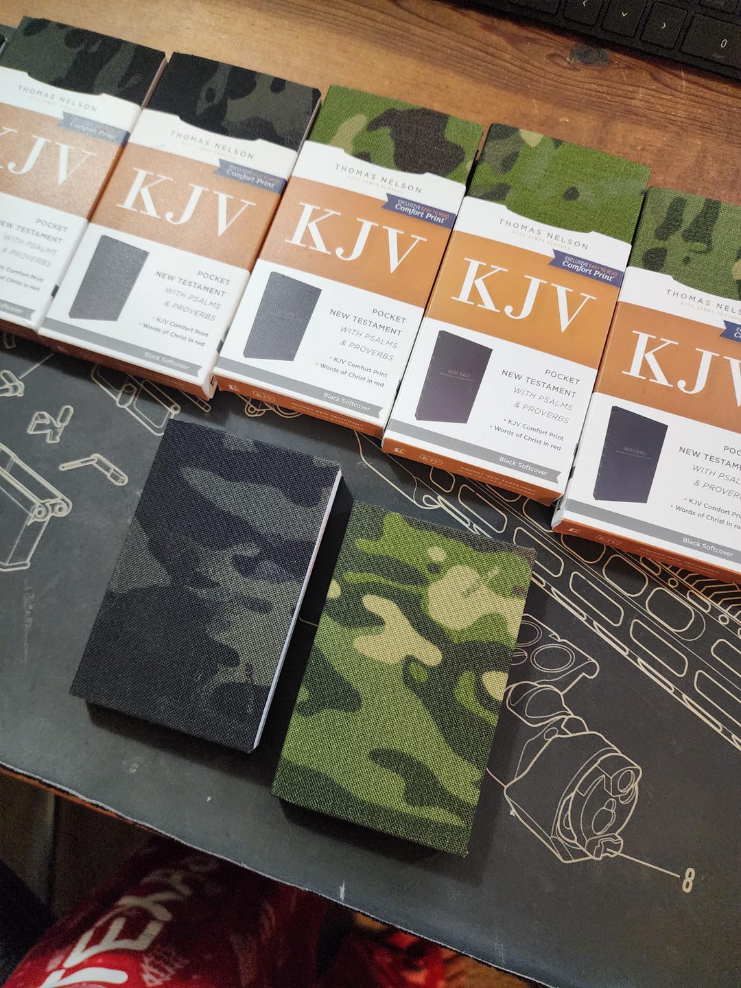 Custom Multicam Wrap Pocket Bible - KJV - 500D Cordura Multicam Black ...