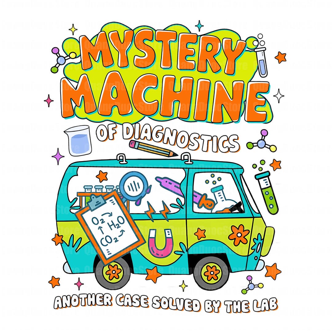 Lab Week 2025 Mystery Machine PNG, Laboratory Technician Png, Mystery ...