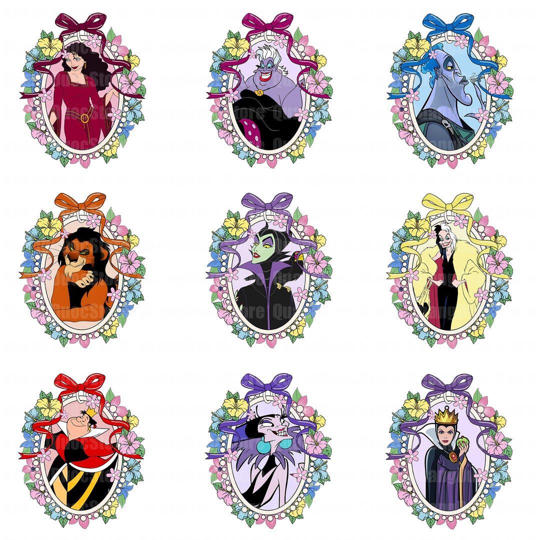 Bundle Set 8 File Villain Characters Mirror Coquette Bow Png for ...