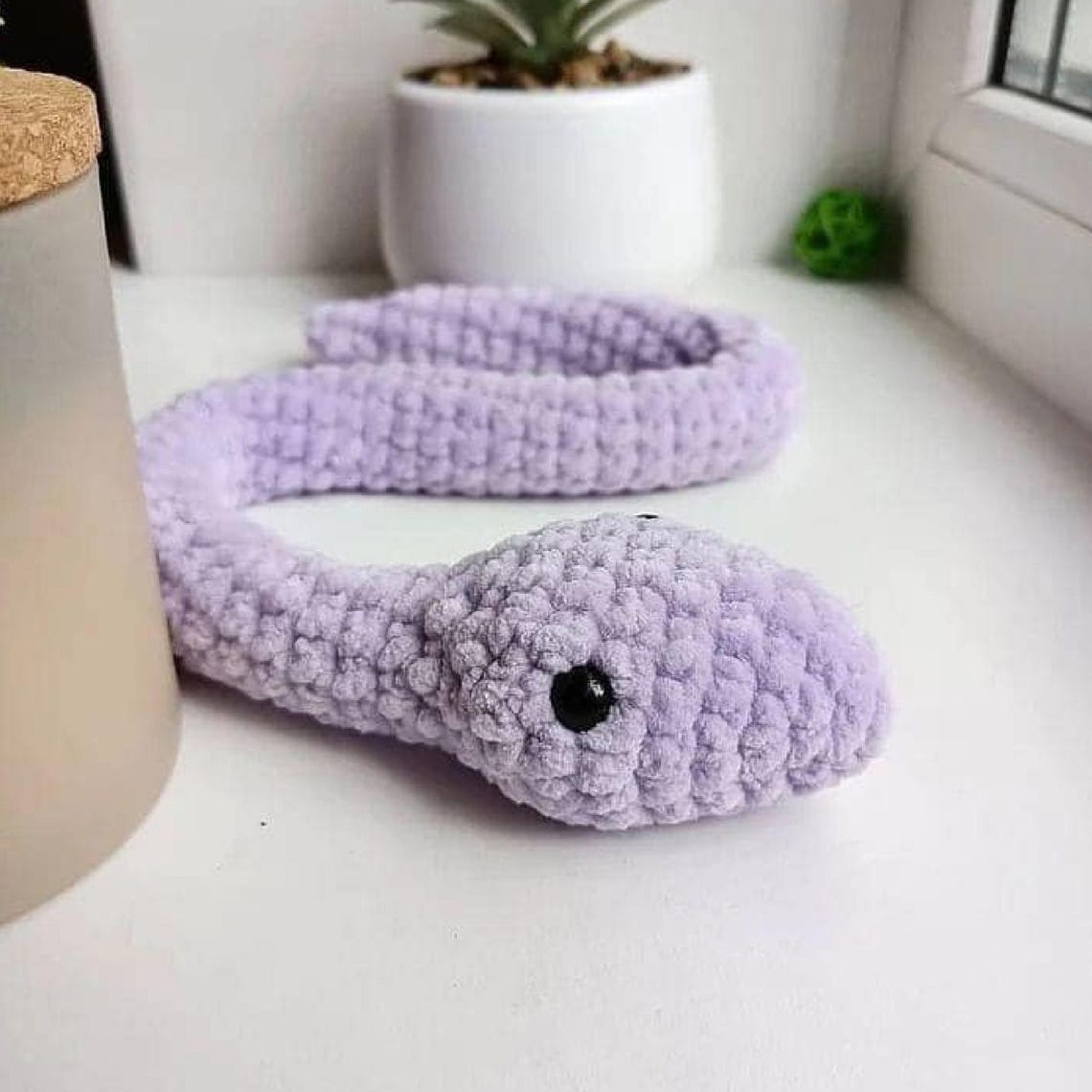 No-sew Crochet Snake Pattern Easy Beginner-friendly PDF Crochetgrove ...