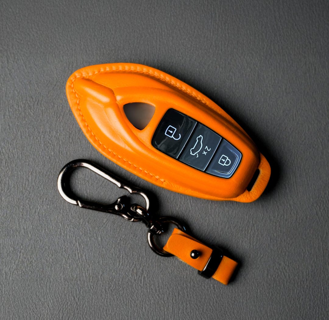 Handmade Leather Key Fob Cover for Urus Huracán Evo STO Revuelto 2014 ...