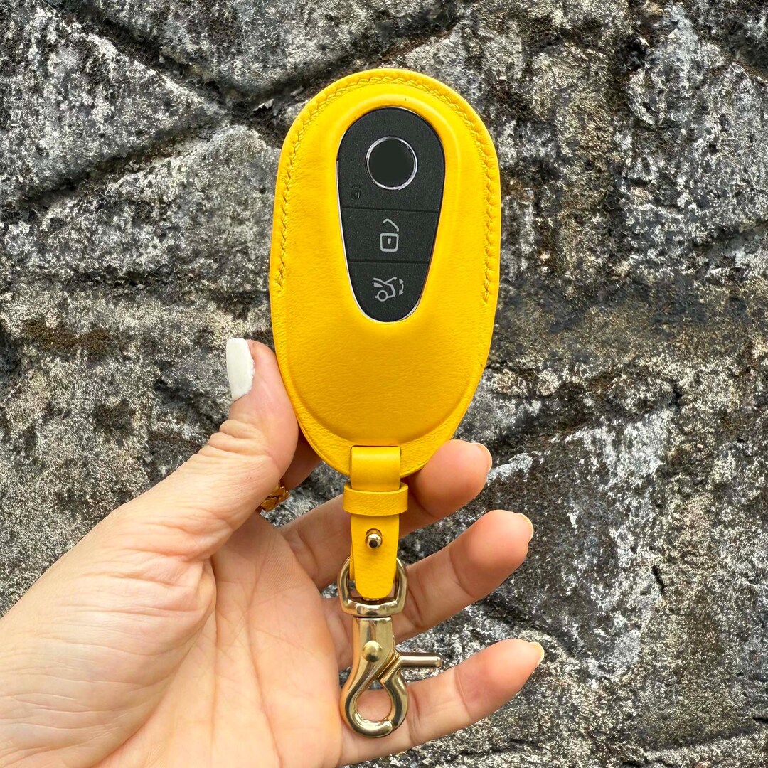 Fits Mercedes Benz EQS Key Fob Cover Leather Case S-class S500 W223 ...