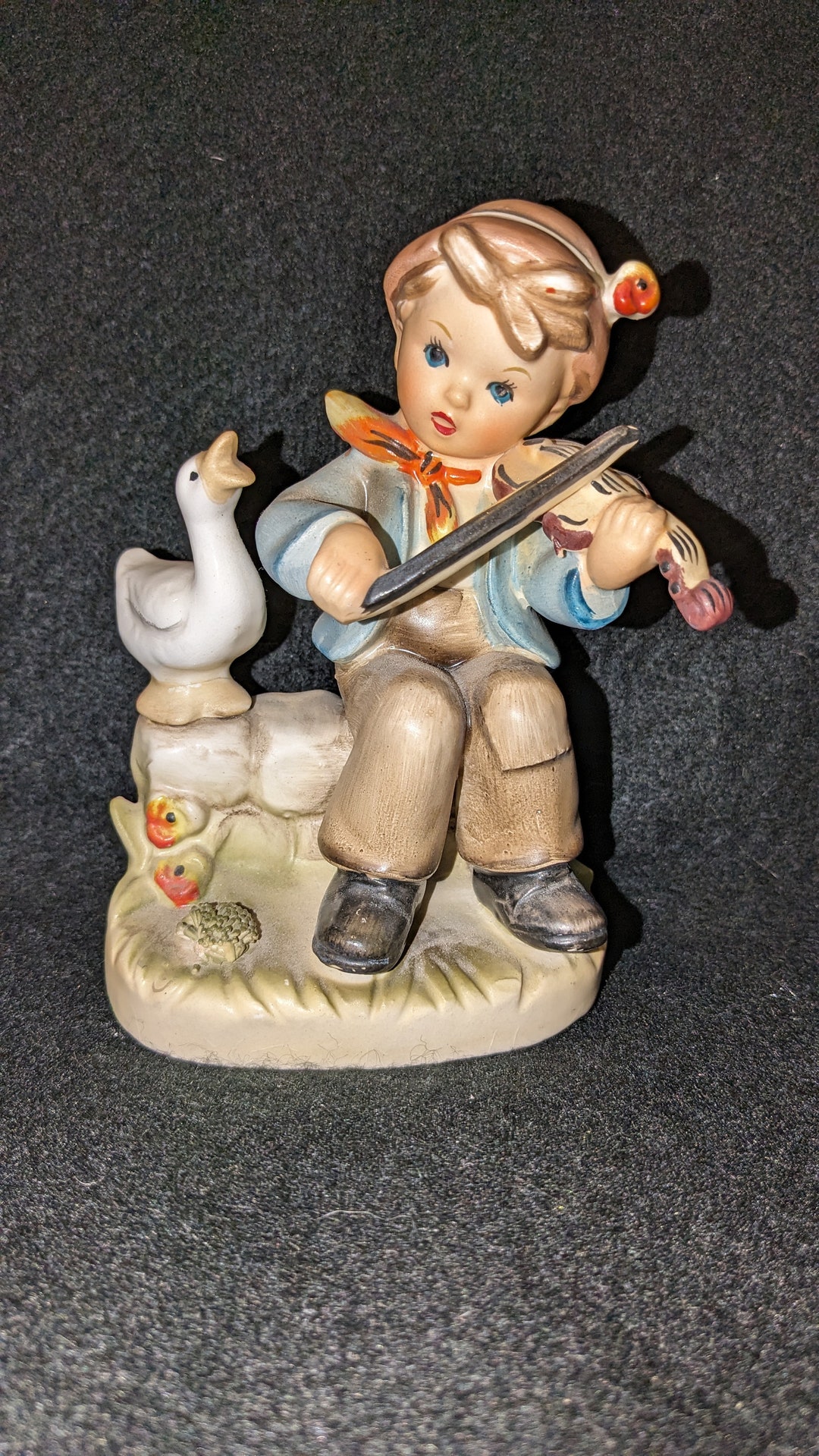 Little Boy Playing Violin Figurine - Etsy