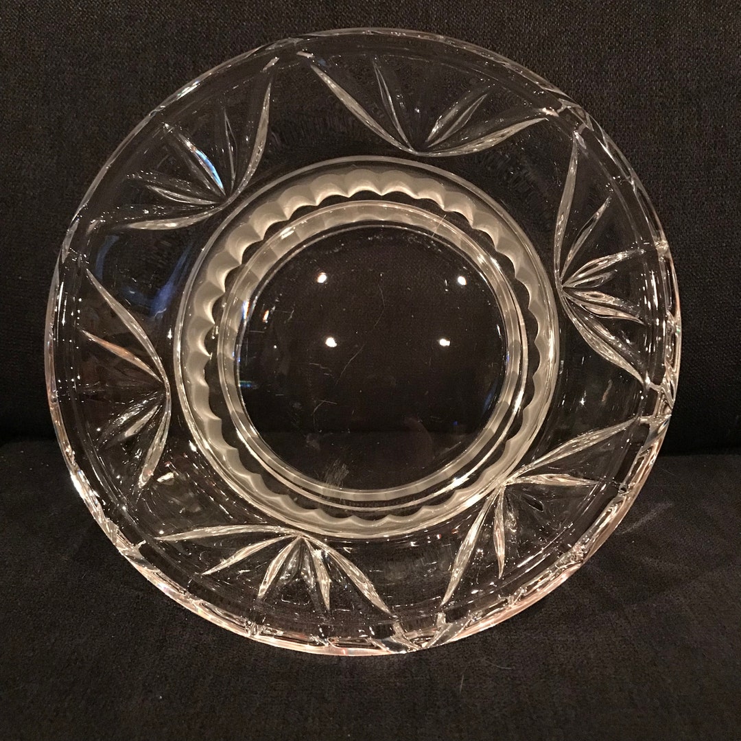 Heavy Crystal Pedestal Dish - Etsy