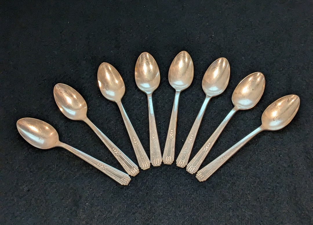 Tudor Plate Oneida Community Spoons (8) - Etsy