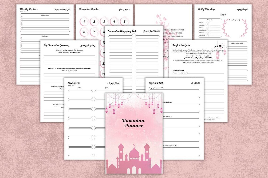 Ramadan Planner Printable – 50-page Digital Planner PDF & PNG - Etsy