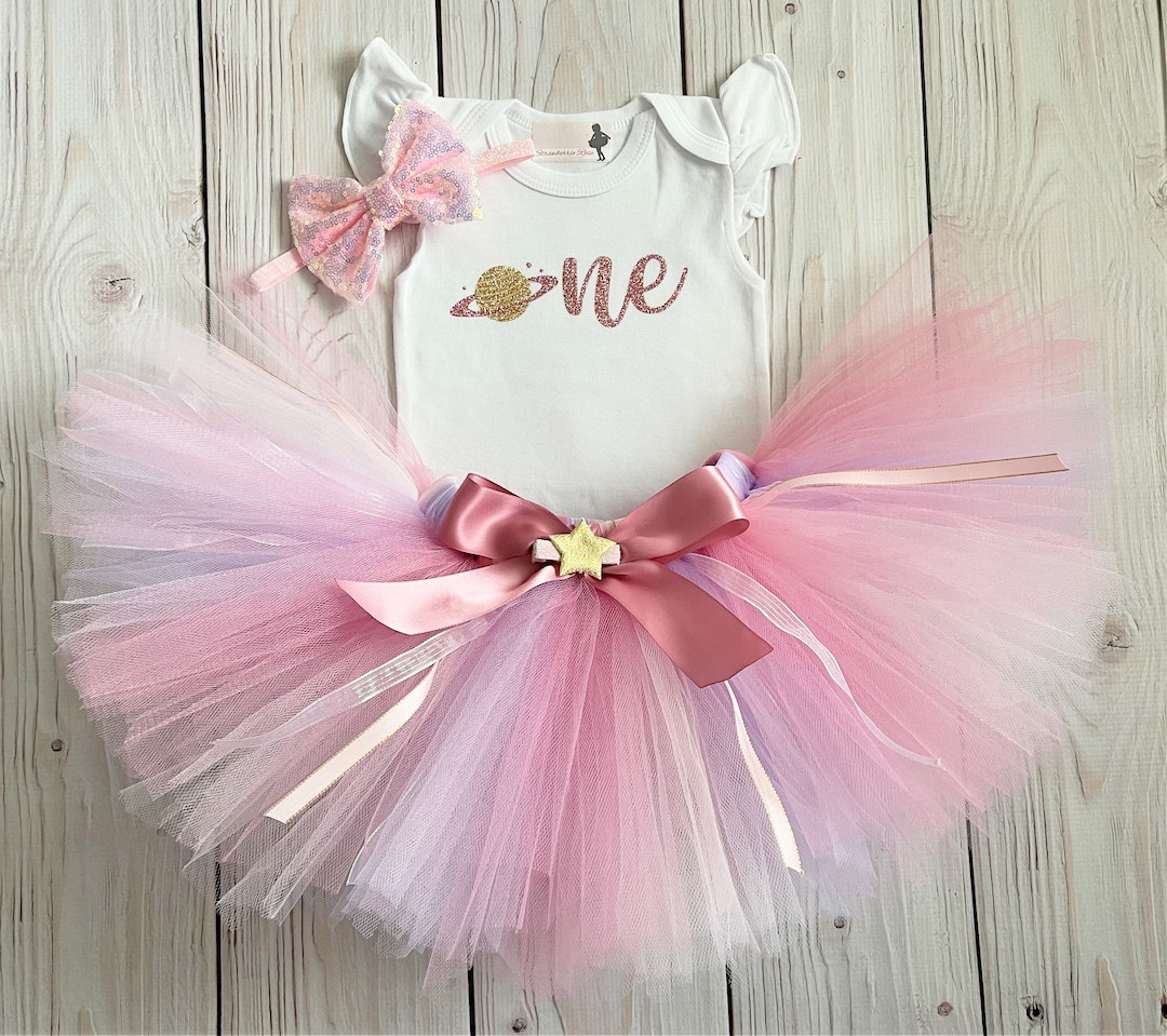 Out of This World 1st Birthday Tutu Dress Planet First Birthday Cake ...