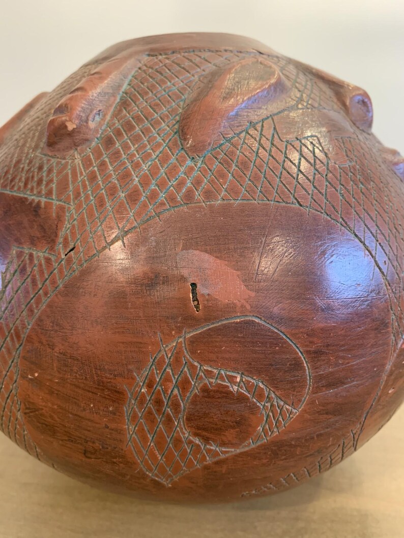 Vintage Brazilian Pottery Marajoara - Etsy