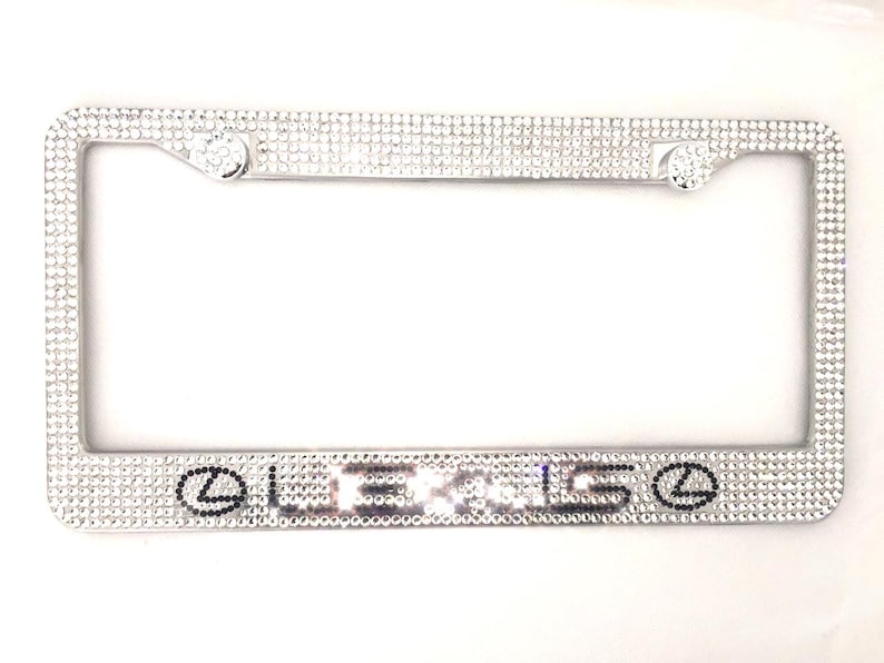 Bling ICE Out Crystal License Plate Frame Holder for Lexus Car, Front ...