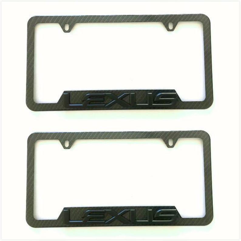 3D Sport Carbon Fiber License Plate Frame Holder Cover for Lexus ...