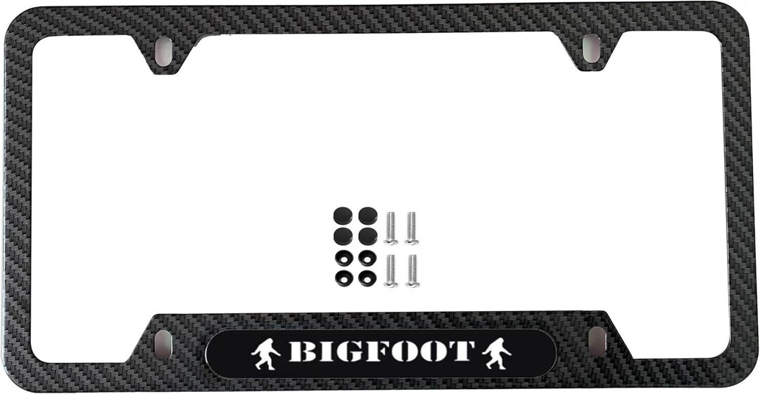 Bigfoot Sasquatch License Plate Frame Holder Cover, Stainless Steel - Etsy