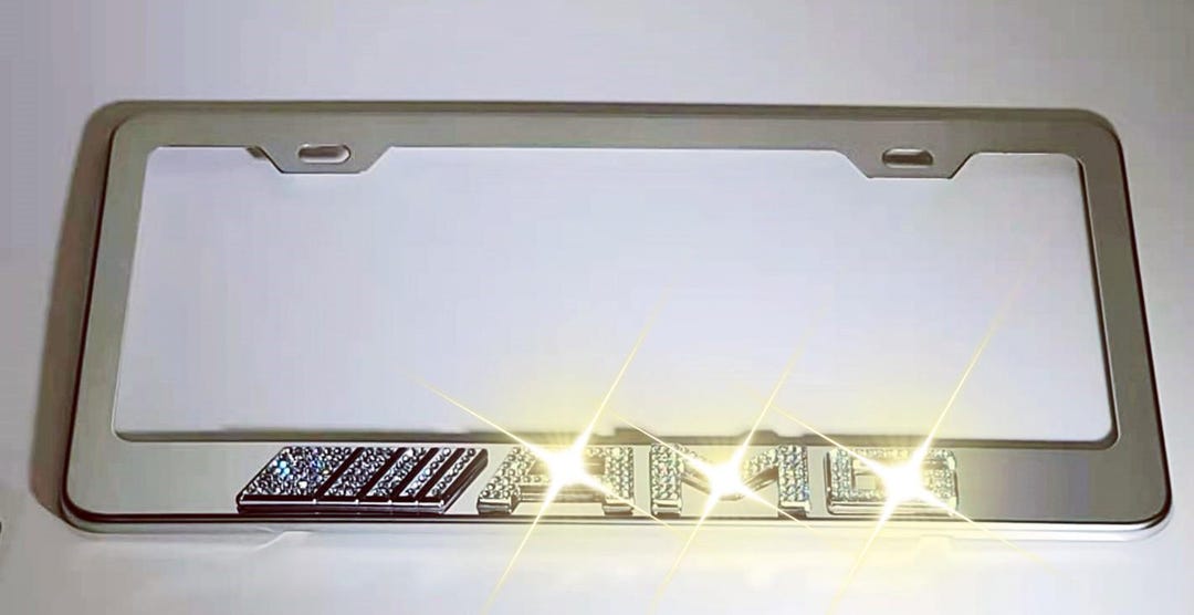 Bling ICE Out Crystal License Plate Frame Holder for Mercedesbenz-amg ...