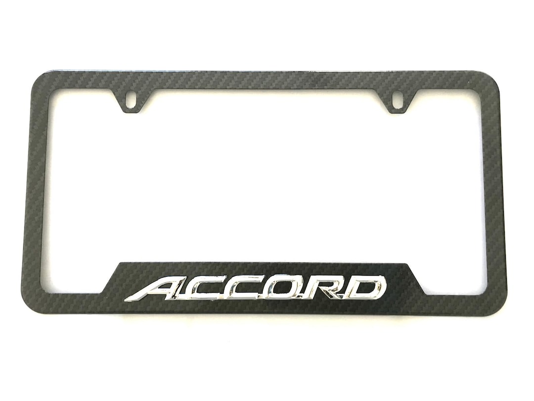 3D Accord Carbon Fiber License Plate Frame Holder Cover for Honda ...