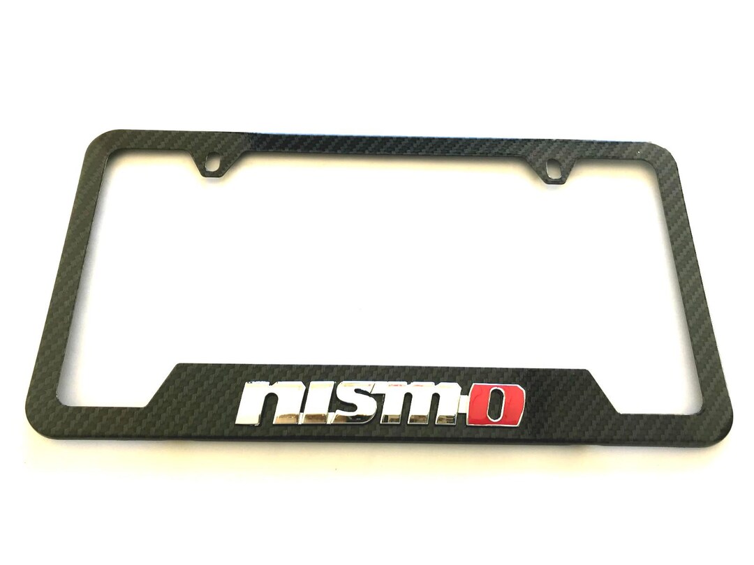 3D Nismo Carbon Fiber License Plate Frame Holder Cover, Stainless Steel ...