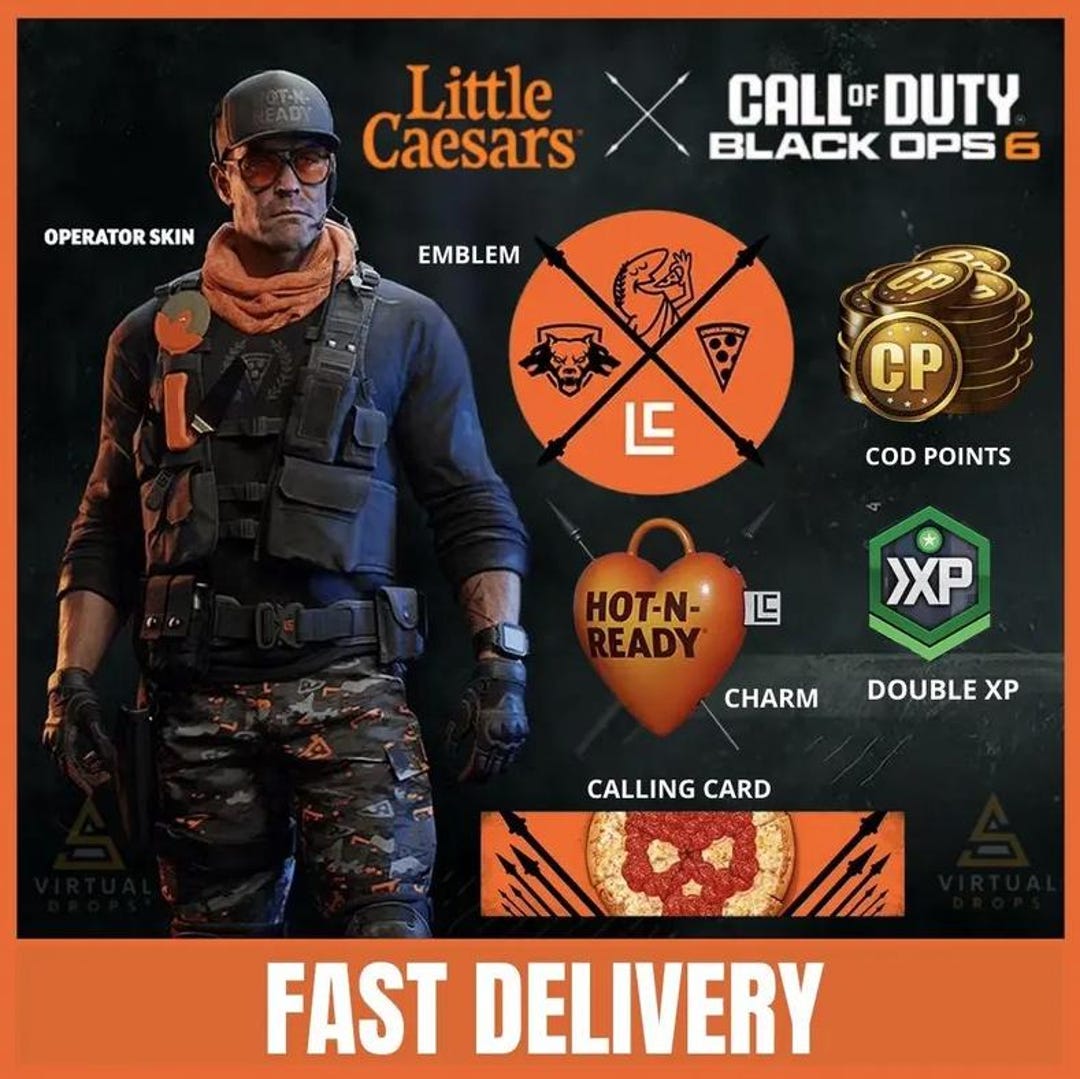 BO6 Call of Duty Black Ops 6 Little Caesars FAST DELIVERY - Etsy