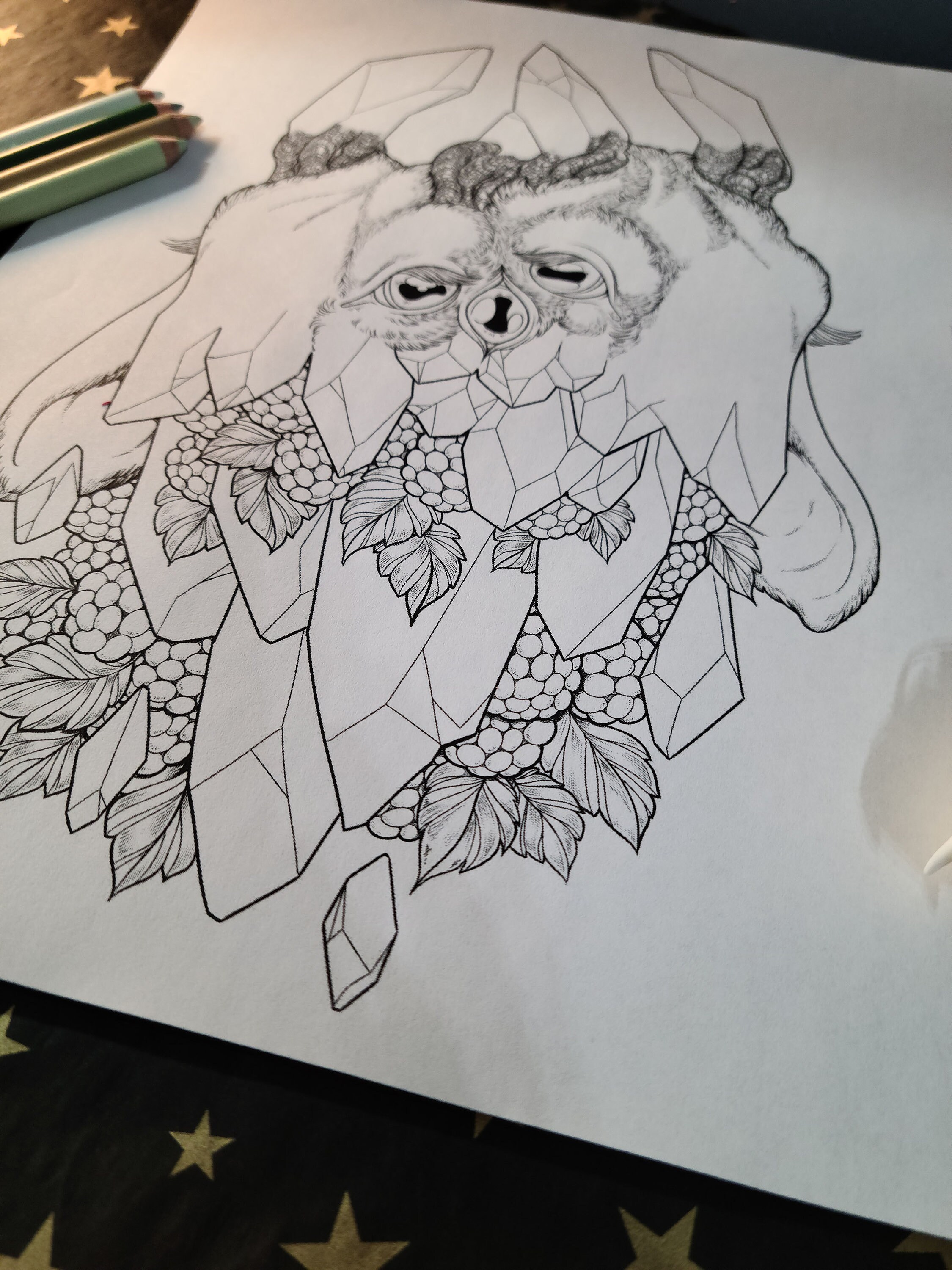 Printable Adult Coloring Page - Macabre Downloadable Art - Etsy UK
