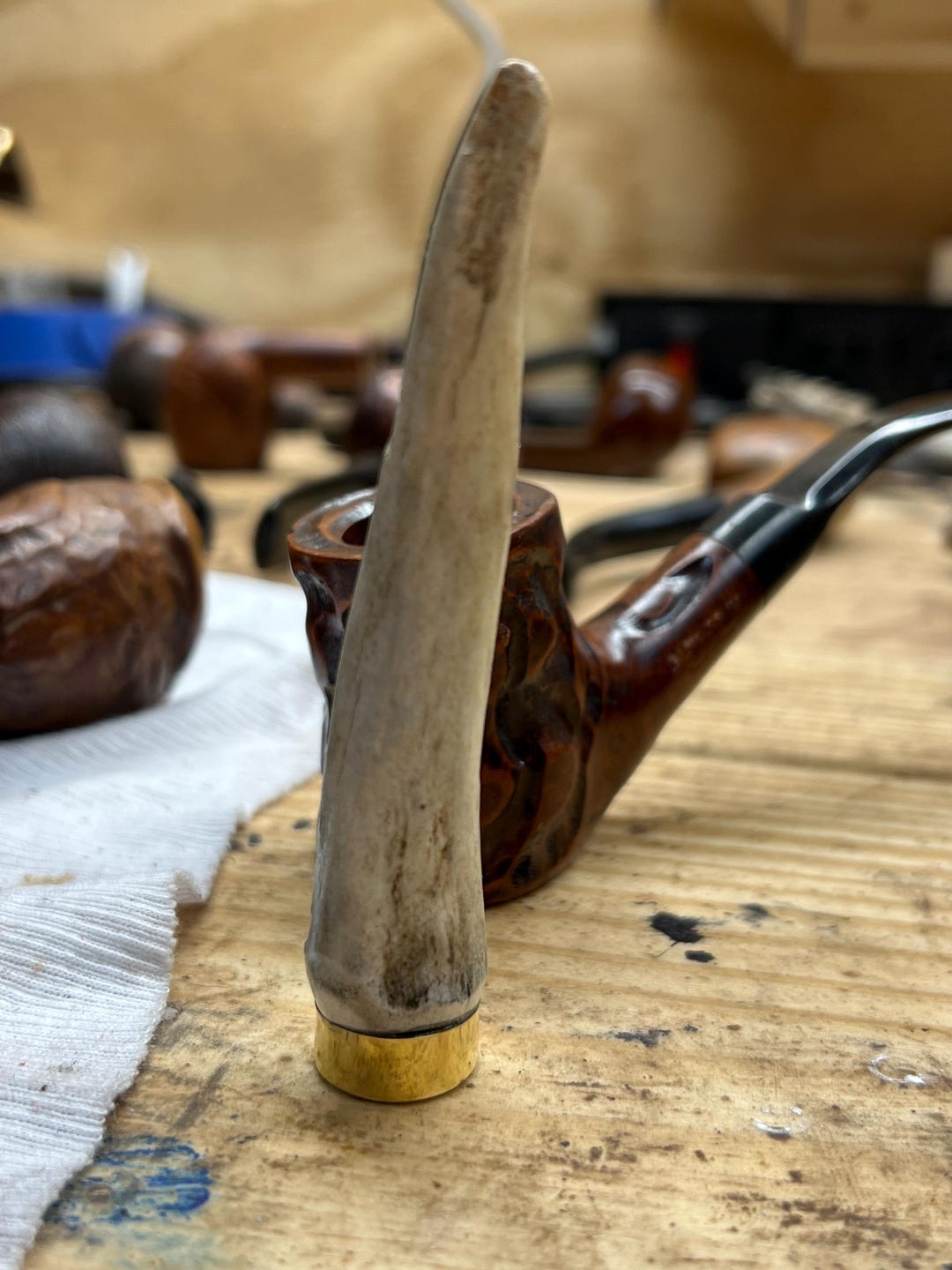 Deer Antler+brass Pipe Tamper - Etsy