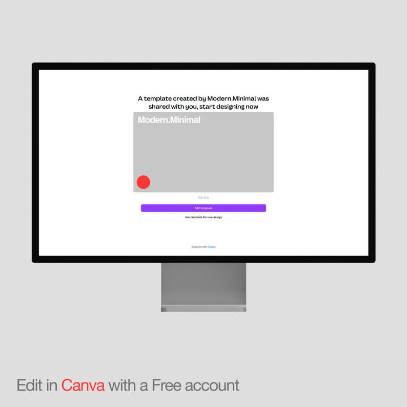 CANVA Business Card Design Template 01 | Modern Business Card | Minimal ...