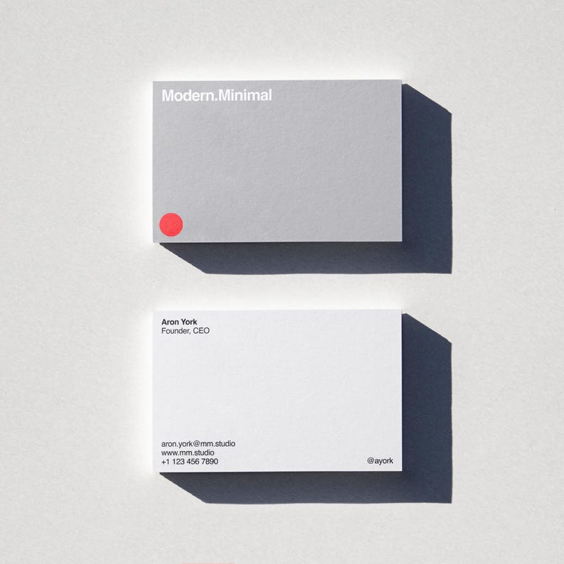 CANVA Business Card Design Template 01 | Modern Business Card | Minimal ...