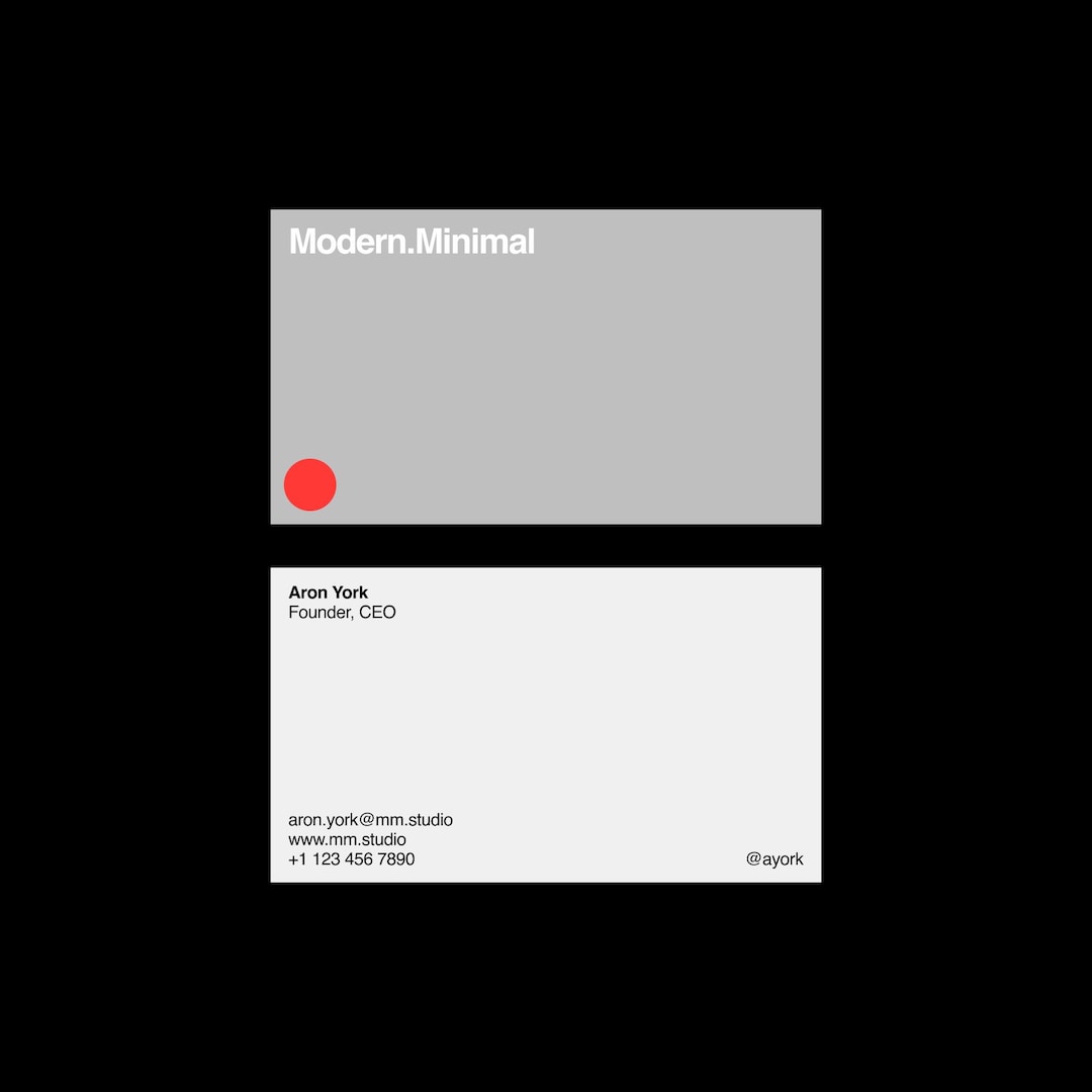 CANVA Business Card Design Template 01 | Modern Business Card | Minimal ...