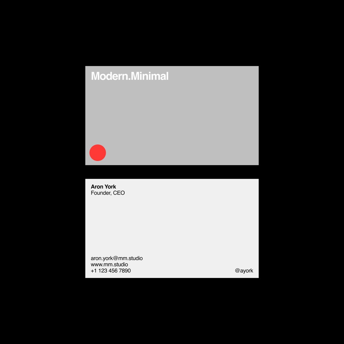 CANVA Business Card Design Template 01 | Modern Business Card | Minimal ...