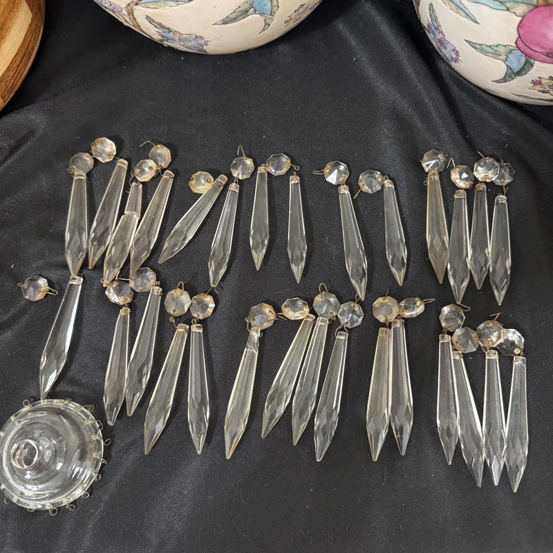 Antique Crystal Prisms - Etsy