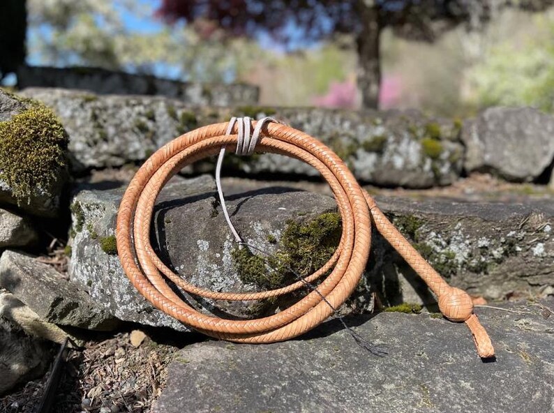 Handcrafted Cow Hide Leather Bullwhip – Premium Braided Whip for ...