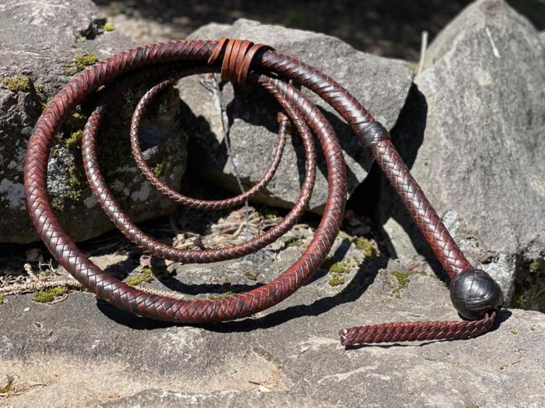 Handcrafted Cow Hide Leather Bullwhip – Premium Braided Whip for ...