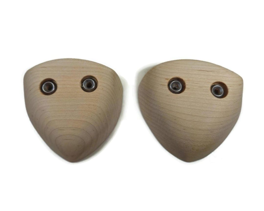 Handcrafted Maple Climbing Holds – Pair of Rounded Crimps - Etsy