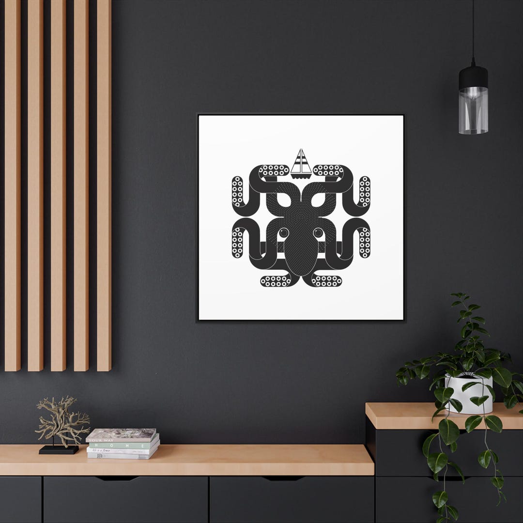 Kraken Mythical Wall Decor of Norse Mythology Collectable Canvas Print ...