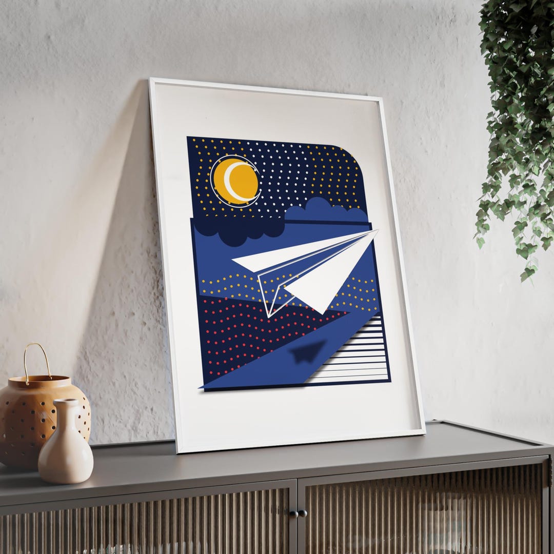 Madeira, FNC Airport (wall Art - Night Flight Illustration, Travel ...