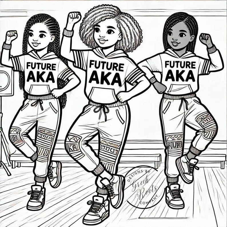 Future AKA Coloring Book, AKA Sorority Clipart, Black Sorority Art ...